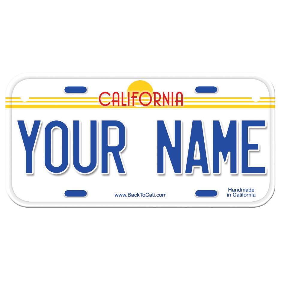 SPECIAL CUSTOM WOODEN LICENSE PLATE (ECOM) Classic White – Back To Cali USA