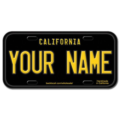SPECIAL CUSTOM WOODEN LICENSE PLATE (ECOM) Black And Yellow – Back To ...